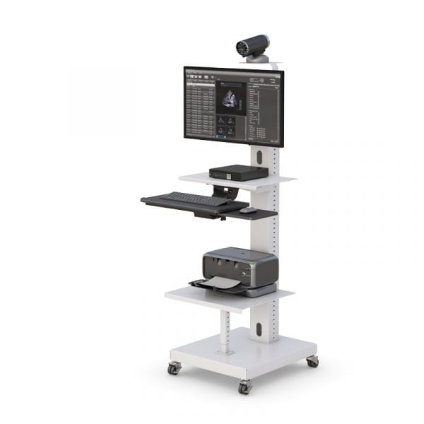 Mobile Telecommunications Monitor Surveillance Cart - AFC Industries