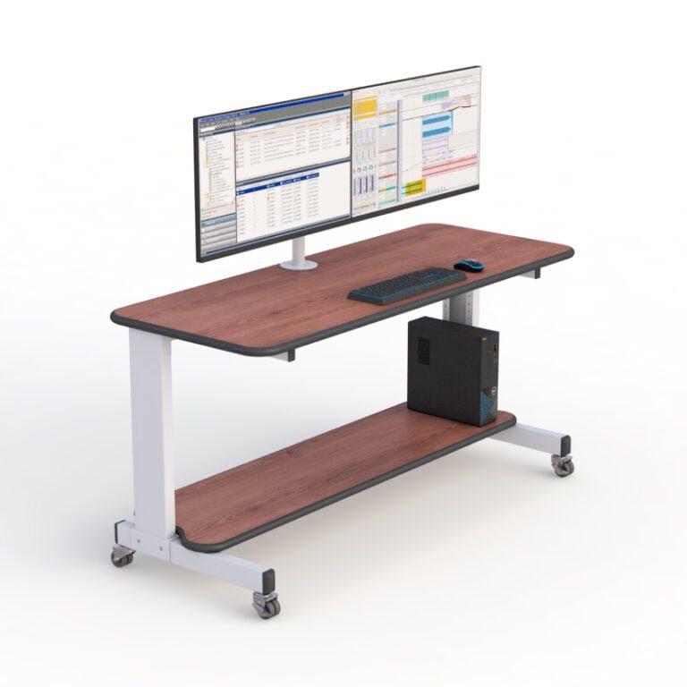 Dual Monitor Office Computer Desk