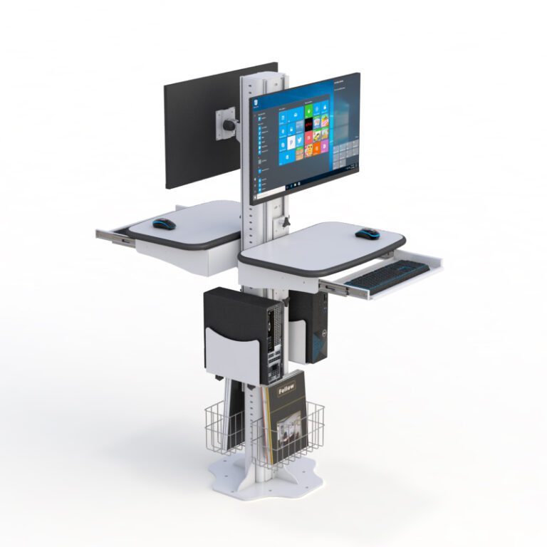 Dual Computer Monitor Floor Stand - AFC Industries
