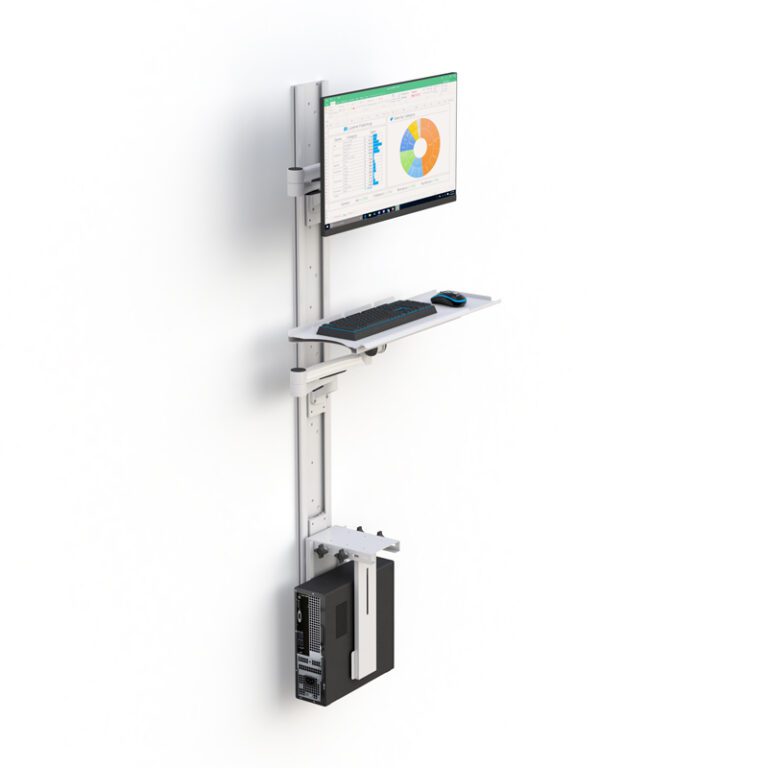Wall Mounted Track Computer Workstation