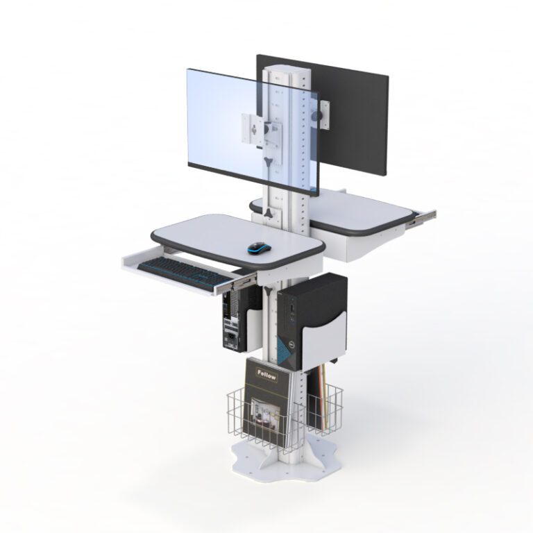 Dual Computer Monitor Floor Stand - AFC Industries
