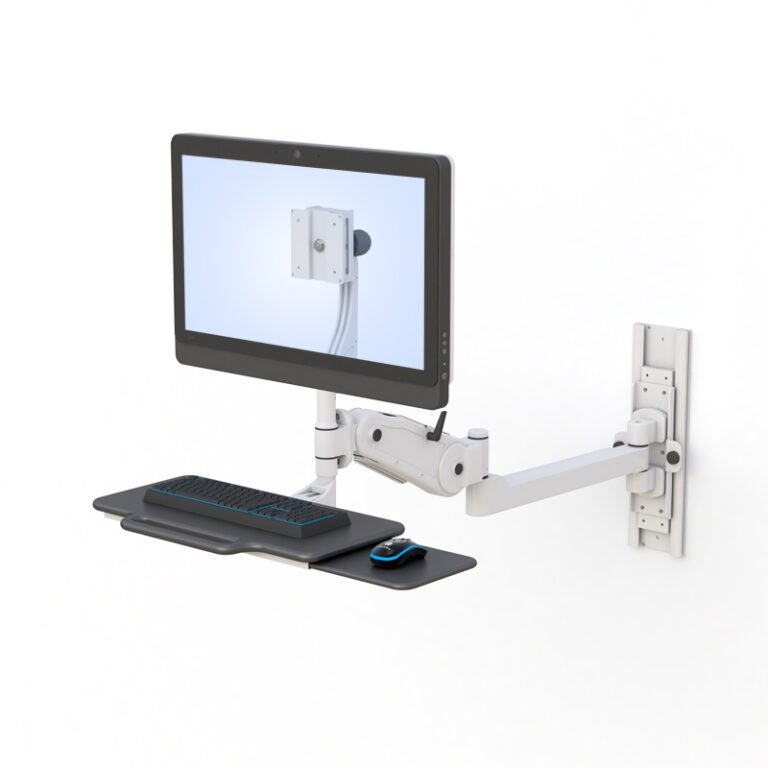 Wall Mounted Computer Display and Keyboard Arm