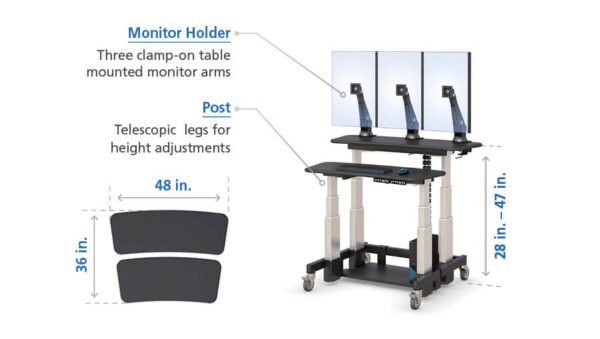 AFC Dual-Tier Desktop Standing Desk - AFC Industries