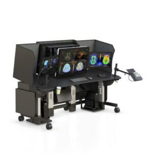 Uplift Desk for Radiology Imaging Center PACS Workstation - AFC Industries