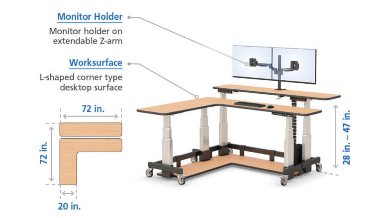AFC Dual-Tier Ergonomic Standing Desk - AFC Industries