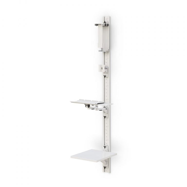 Wall Mount Track Height Adjustable Computer Station