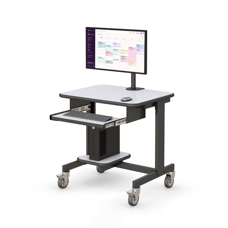 Bi- Level Medical Desk with Monitor Arm - AFC Industries