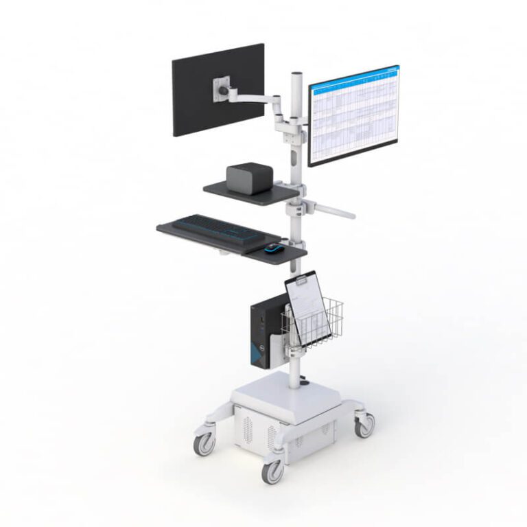 Pole Mount Medical Computer Cart