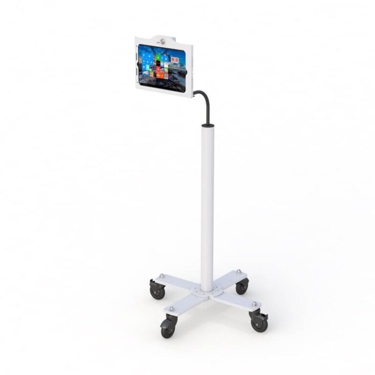 Rolling Tablet Cart Floor Stand for Healthcare Professionals