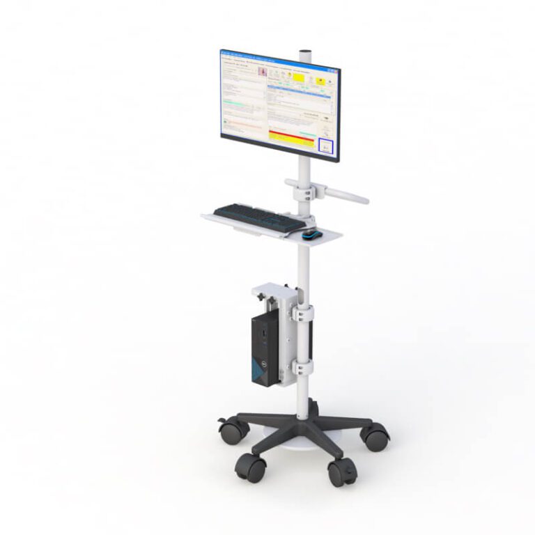 Portable Computer Stand on Wheels