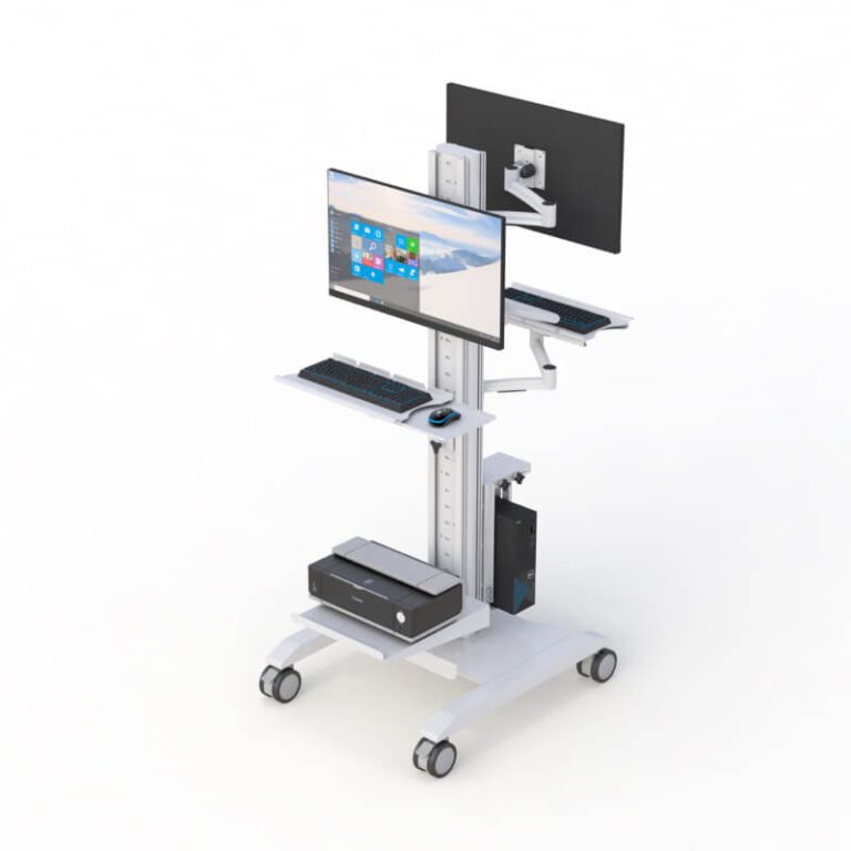 Computer Rolling Workstation for Healthcare Professionals