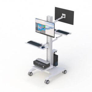 Dual Monitor Stand Computer Cart