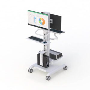 Dual Monitor Stand Computer Cart