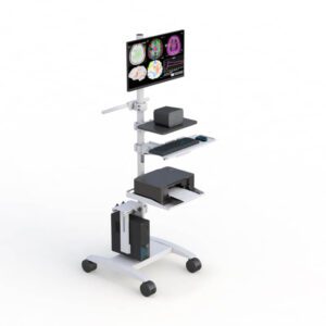 Mobile Medical LCD Monitor Pole Cart