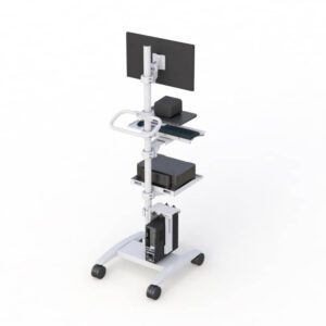 Mobile Medical LCD Monitor Pole Cart
