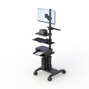 Mobile Medical LCD Monitor Pole Cart