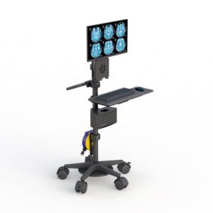 Computer Pole Medical Cart with Power Strip