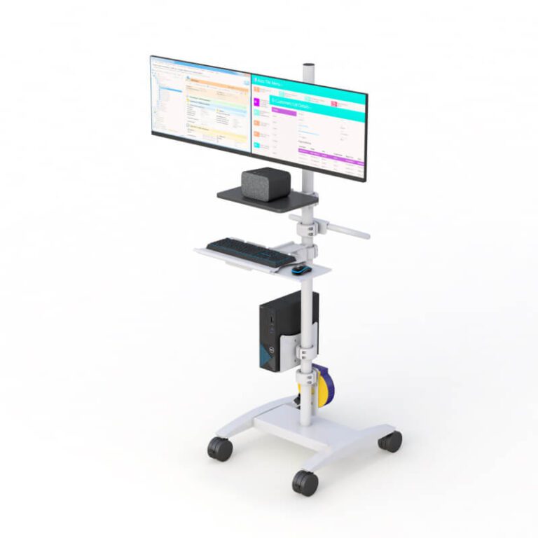 Medical Cart on Wheels AFC's Advanced Medical Monitor Pole Cart