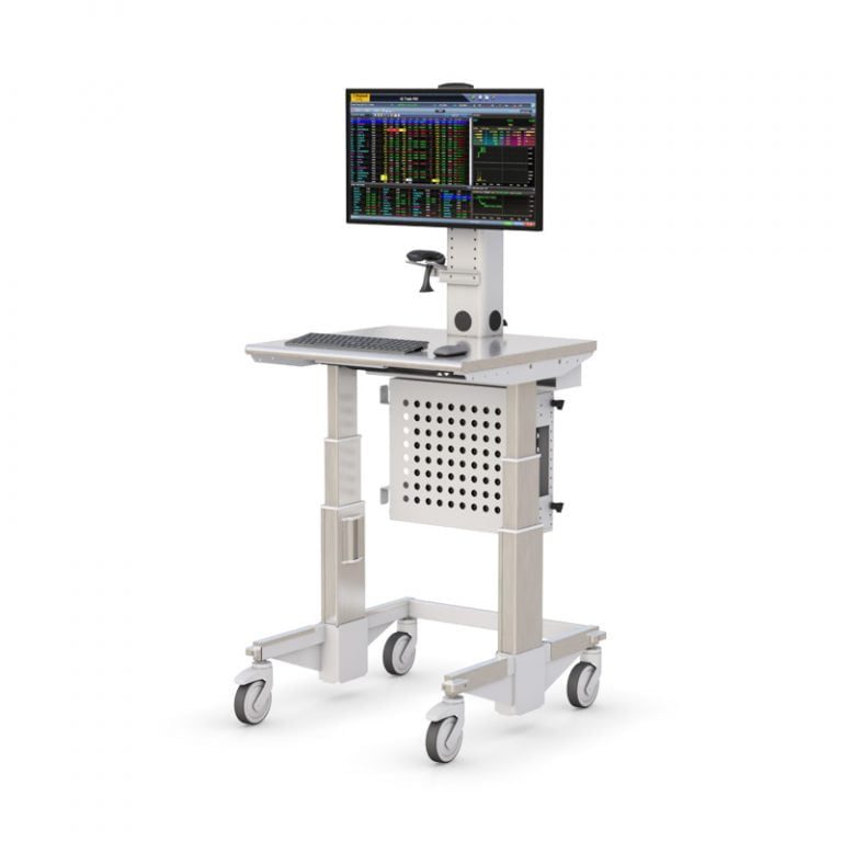 Mobile Cleanroom Computer Cart Ergonomic Efficiency