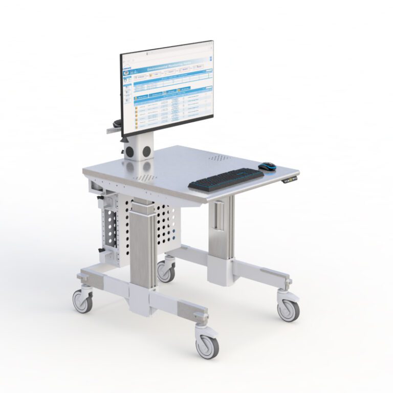 Mobile Cleanroom Computer Cart Ergonomic Efficiency