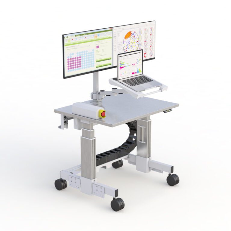 Cleanroom Mobile Computer Stand Workstation Rolling Cart