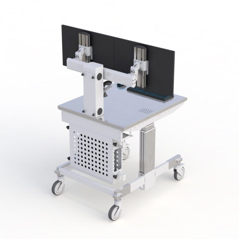 Hospital Cleanroom Computer Carts on Wheels by AFC