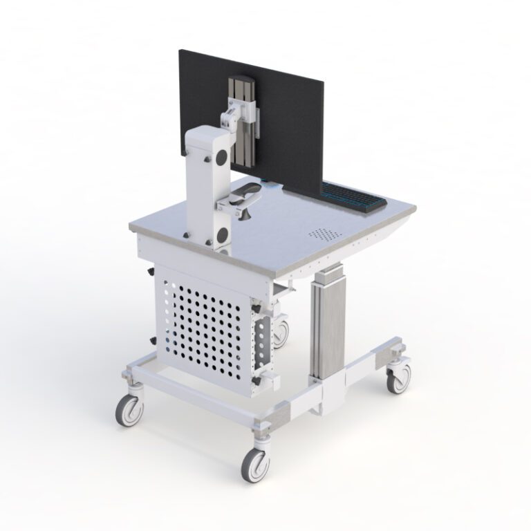 Mobile Cleanroom Computer Cart Ergonomic Efficiency