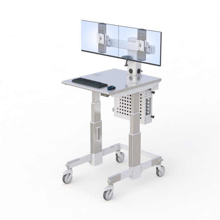 Hospital Cleanroom Computer Carts on Wheels by AFC