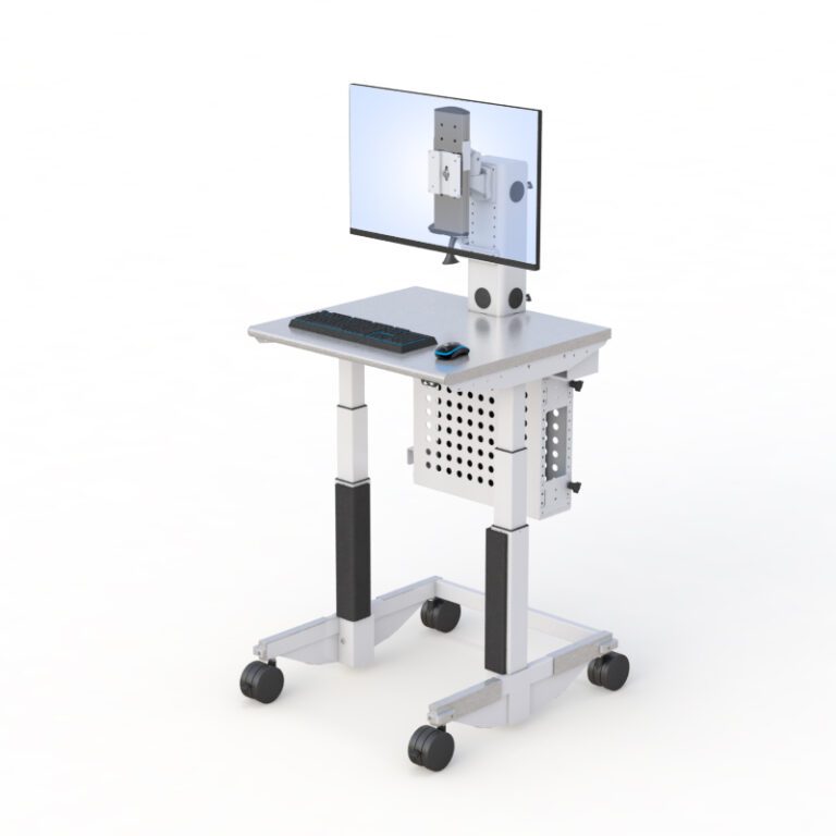 Cleanroom Mobile Computer Workstation AFC Medical Furniture