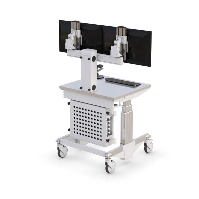 Clean Room Mobile Workstation Computer Cart by AFC - AFC Industries