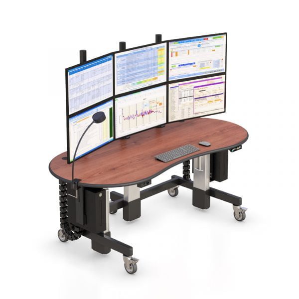 Telehealth ICU Bean-Shaped Workstation - AFC Industries