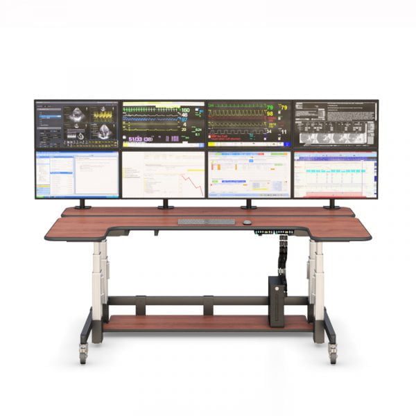 Telehealth ICU Dual-Tier Ergo Workstation - AFC Industries