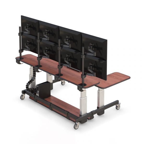 Telehealth ICU Dual-Tier Ergo Workstation - AFC Industries
