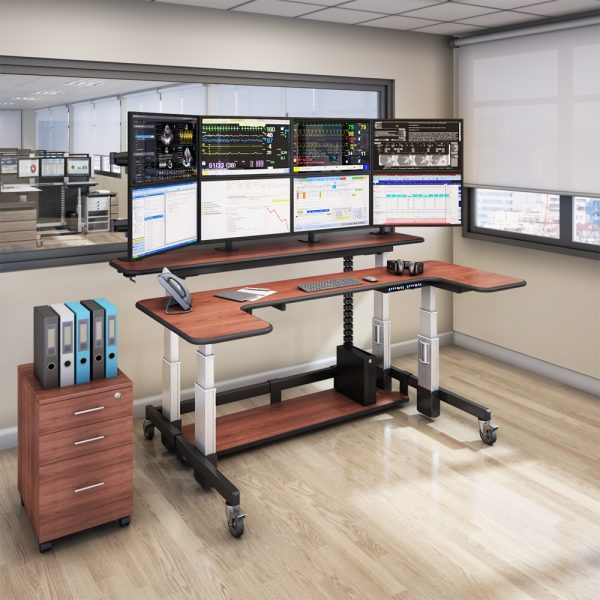 Telehealth ICU Dual-Tier Ergo Workstation - AFC Industries