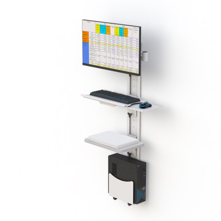 Computer Wall Mount Track System With CPU Holder