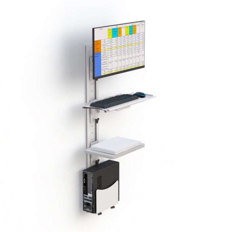 Computer Wall Mount Track System With CPU Holder