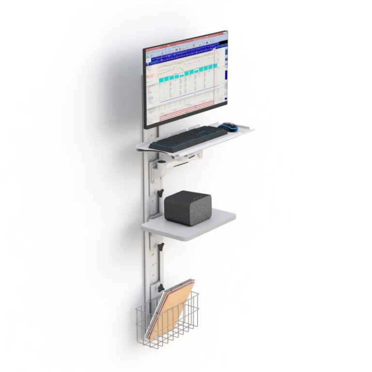 Computer Workstation Wall Mount Track System