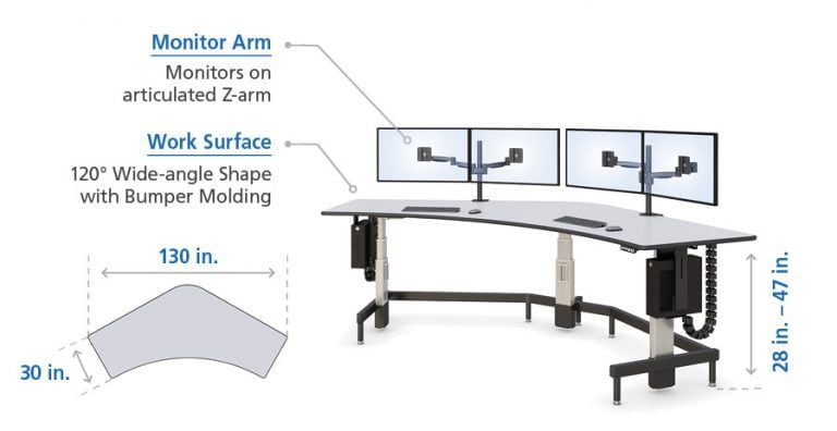 Standing Wide-angle Workstation