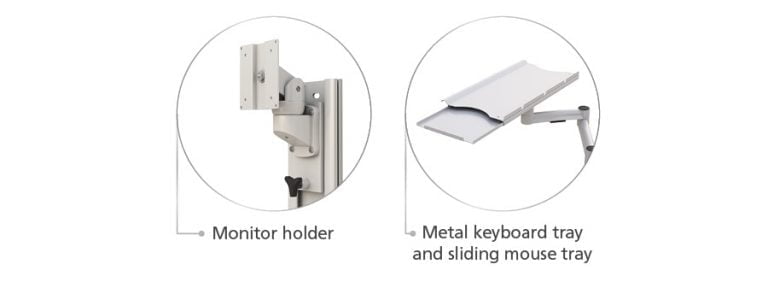 Computer Workstation Wall Mount Track System