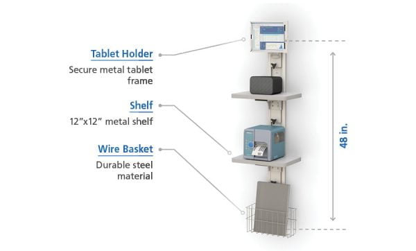 Wall Mount Track Computer System