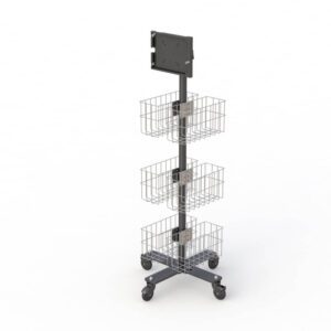 Mobile Tablet Cart with Storage