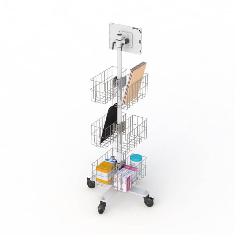 Mobile Tablet Cart with Storage