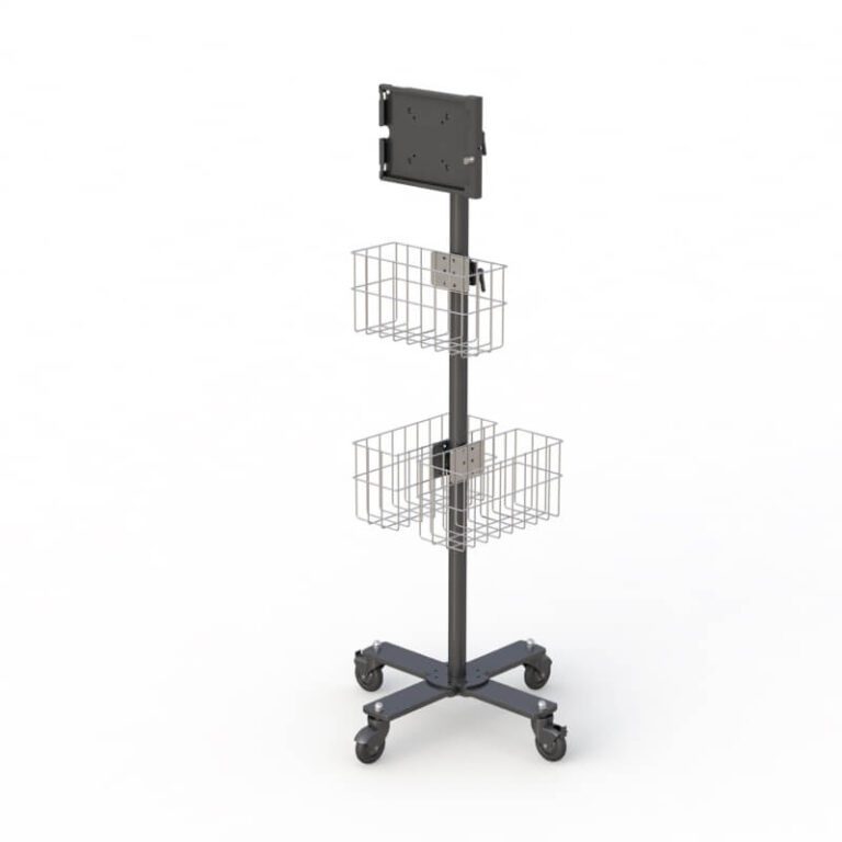 Portable Tablet Cart Computer Stand with Storage by AFC