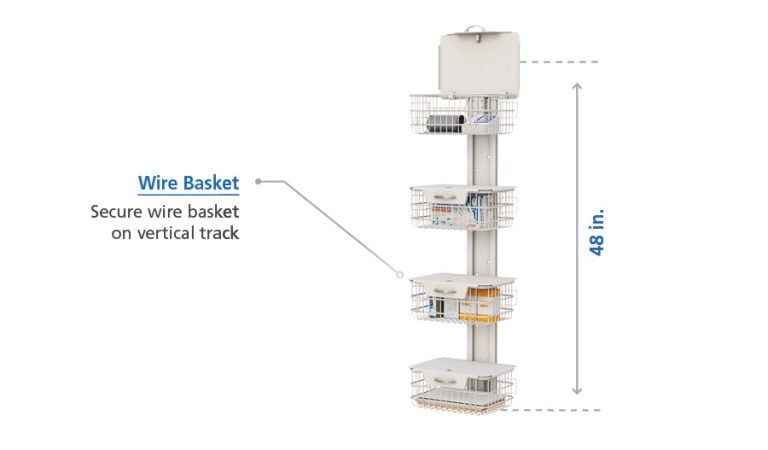 Wall Track System with Multi Basket Storage Solutions