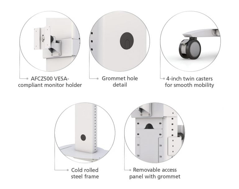Industrial Computer Monitor Display Cart Control And Command