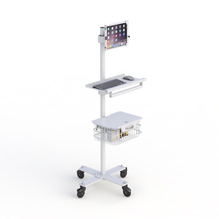 Hospital Mobile Computer Carts with Keyboard Tray