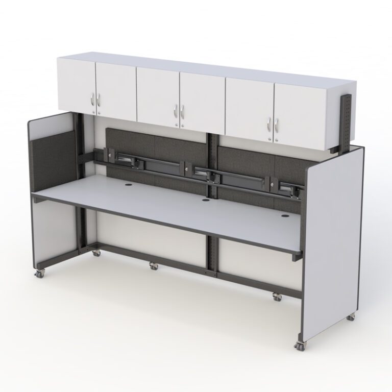 Office Cubicle Workstation with multi-monitors - AFC