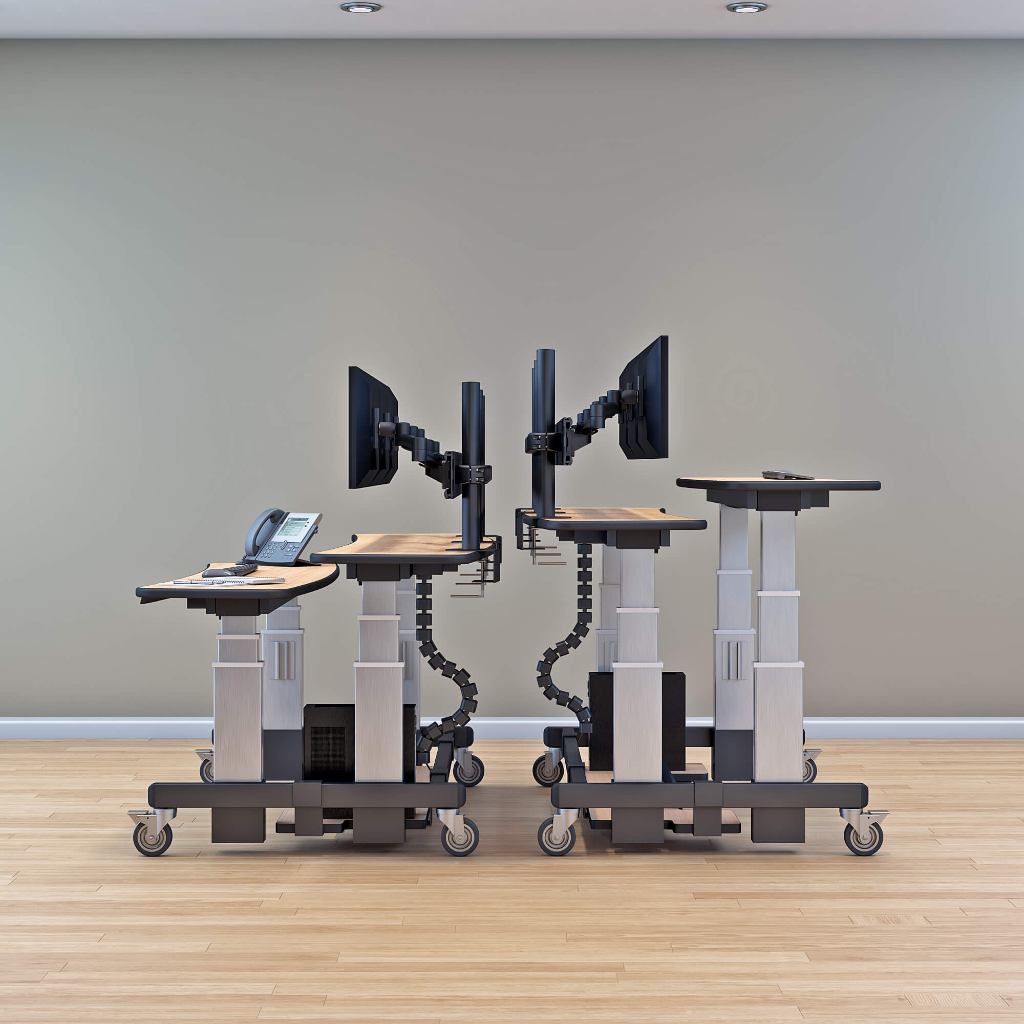 Dual Tier Desk Setup To Elevate Your Workspace - AFC Industries