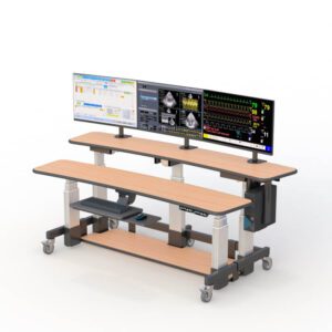 Dual-Level Office Desk - Modern Work Environments