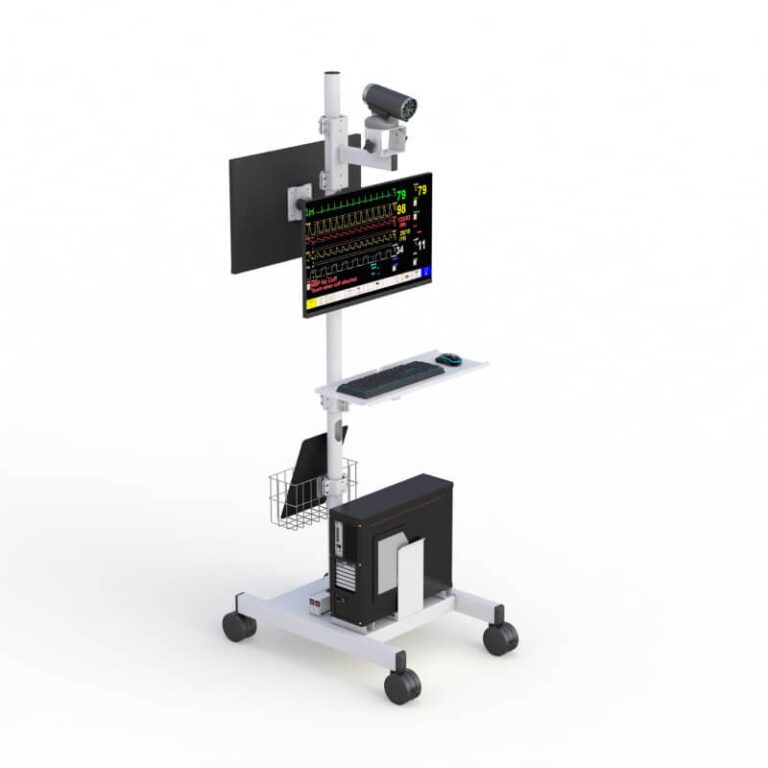 Dual Monitor Telemedicine Cart | AFC